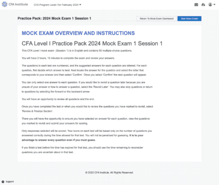 CFA Practice Pack: A Comprehensive Review