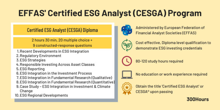 EFFAS' Certified ESG Analyst (CESGA): Our Epic Guide